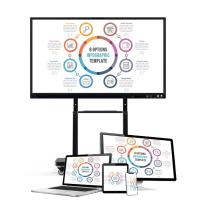 China NTSC Touch Screen Interactive Whiteboard 400cd/M2 4K Lcd Tempered Panel 75