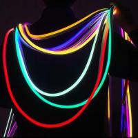 China 12V 24V RGB LED Neon Strip Light 16x16mm Silicone Color Changing 120LEDs/m for sale