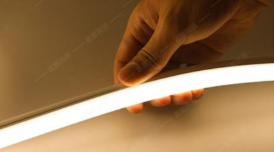 China 24V Silicone LED Neon Rope Light 16x16mm Flexible Top Side Bend IP68 Outdoor Decoration for sale