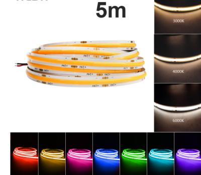 China Smart Color Changing 24V COB RGBW LED Strip 10mm Waterproof 2700K-6500K 480LED/m for sale