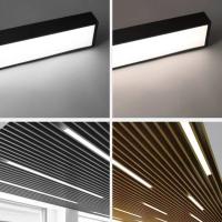 China LED Linear Pendant Light 80W 115lm/W Dimmable 0-10V Customizable Length 3000K-5000K for sale