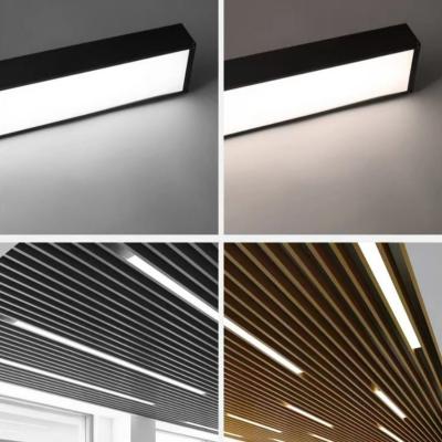 China LED Linear Pendant Light 80W 115lm/W Dimmable 0-10V Customizable Length 3000K-5000K for sale