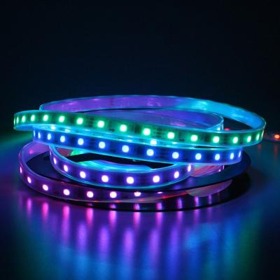 China WS2812B RGB 5050SMD Individually Addressable LED Strip Light 5M 60LEDs/M 24V Flexible Pixel Strip for sale