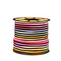 China LED Neon Flexible Tube 240LEDs/M 14.4W/M Silicone IP65 Cuttable 5M Roll for sale