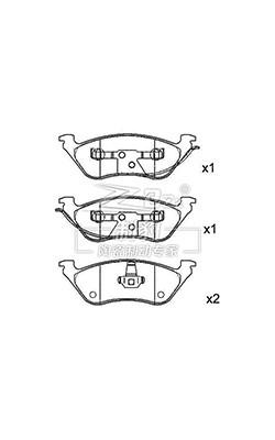 China European Voyager,Ceramic Brake Pad,D858,05019805AA,R for sale