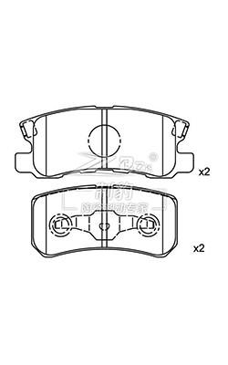 China Mitsubishi V73,Ceramic Brake Pad,D868,MN102628,R for sale