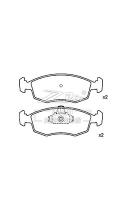 China Fiat Siena 2005 Disc Brake Pad Set 9948131 ATE Ceramic Brake Pad for sale