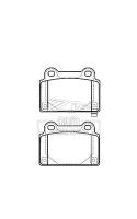 China Mitsubishi EVO/ Mitsubishi Lancer Rear Brake Pads Replacement Ceramic D1368 4605A584 for sale