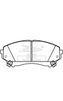 China Chamfer Design Ceramic Auto Brake Pads ZK-26008 For Smooth Stopping for sale