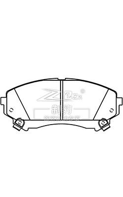China Chamfer Design Ceramic Auto Brake Pads ZK-26008 For Smooth Stopping for sale
