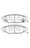 China Subaru Legacy Ceramic Rear Brake Pads Replacement D1114 26696-AG010 for sale