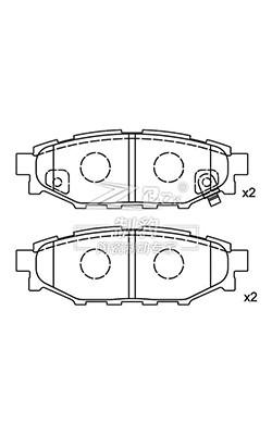 China Subaru Legacy Ceramic Rear Brake Pads Replacement D1114 26696-AG010 for sale