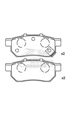 China Honda Ceramic Brake Pad Set F560 , 43022-ST3-E22 TRW Brake Pad for sale