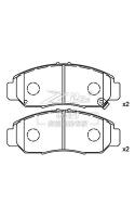China Ceramic Powder Coated Car Brake Pad Quiet Slotted Design For Front Rear Vehicles 22851701 for sale