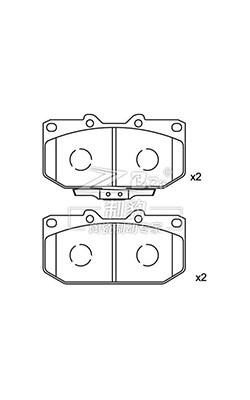 China Durable Ceramic Rear Brake Set 04465 35290 For Toyota for sale