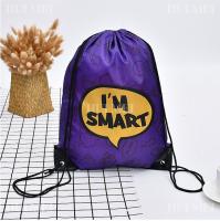 China Custom Printed Non Woven Drawstring Bag 80gsm Polypropylene Promotional Shopping Bag for sale