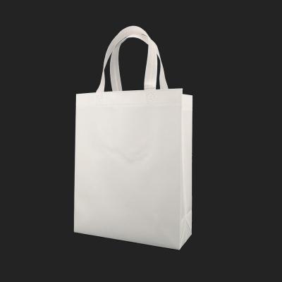 China PP Non Woven Shopping Tote Bag Eco Friendly Biodegradable 80 GSM Custom Logo White for sale