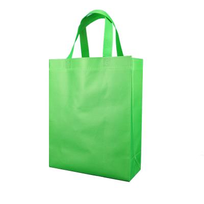 China Custom Recycled Non Woven Shopping Bag Biodegradable Tote Grocery Bag with Diecut Handle 50GSM 180GSM for sale