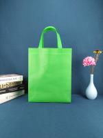 China Custom Recycled Non Woven Shopping Bag Biodegradable Tote Grocery Bag with Diecut Handle 50GSM 180GSM for sale