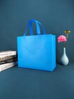 China Custom Recycled Blue Non Woven Tote Bag 80-180GSM Eco Friendly Reusable Shopping Bag for sale