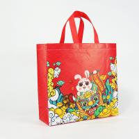China Custom Printed Non Woven Tote Bags Eco Friendly Reusable Shopping Bags 80-180 GSM for sale