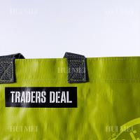 China Anti Pull Polypropylene Woven Bags 160 Gsm Green Biodegradable Shopping Bags for sale