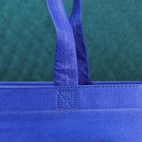 China 80gsm Blue Non Woven Polypropylene Shopping Bag Heat Transfer Anti Pull Tote for sale