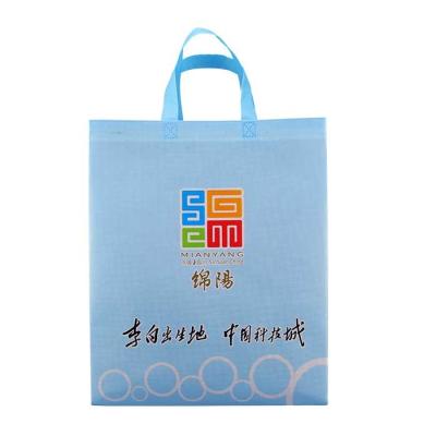 China Custom Eco Friendly Non Woven Shopping Bags 80gsm PP Tote Bags for Supermarket Promotion for sale