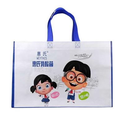 China Custom Laminated Non Woven Tote Bag 80gsm Eco Friendly Shopping Bag with Handle for sale
