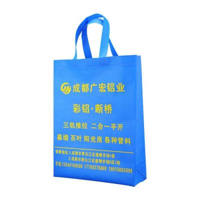China Custom PP Non Woven Shopping Bags 190GSM Eco Friendly Reusable Tote with Handle for Supermarket for sale