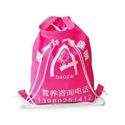 China PP 115GSM Drawstring Non Woven Bag with Handle Durable Heat Transfer Printing for sale