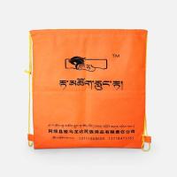 China Grocery Printed Drawstring Bag 110Gsm Breathable With Soft Feeling for sale