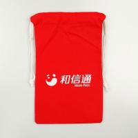 China Heat Transfer 20*41cm Polypropylene Drawstring Bag Red 60Gsm for sale