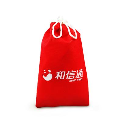 China Heat Transfer 20*41cm Polypropylene Drawstring Bag Red 60Gsm for sale