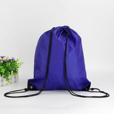 China Custom Non Woven Drawstring Bag 125gsm Eco Friendly Reusable Shopping Bag Purple for sale