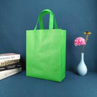 China Recycled Green 86GSM Non Woven Shopping Bags Custom Size Polypropylene Tote Bags for sale