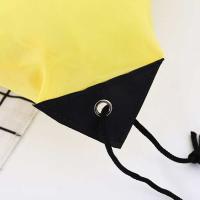 China Polypropylene 32x42cm Drawstring Non Woven Bag Yellow 80gsm Promotional Shopping for sale