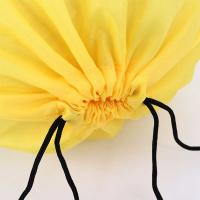 China Polypropylene 32x42cm Drawstring Non Woven Bag Yellow 80gsm Promotional Shopping for sale