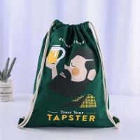 China Grocery Polypropylene Reusable Drawstring Non Woven Bag 100Gsm Breathable for sale