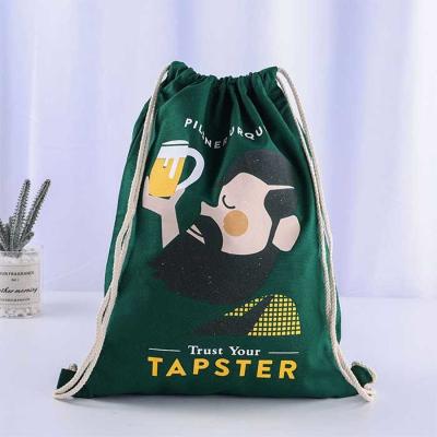 China Grocery Polypropylene Reusable Drawstring Non Woven Bag 100Gsm Breathable for sale