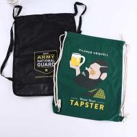 China Grocery Polypropylene Reusable Drawstring Non Woven Bag 100Gsm Breathable for sale