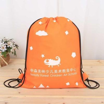 China Virgin Polypropylene Drawstring Non Woven Bag 95Gsm With Heat Transfer for sale