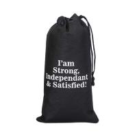 China 25*49cm Drawstring Non Woven Bag Polypropylene Black 85Gsm for sale