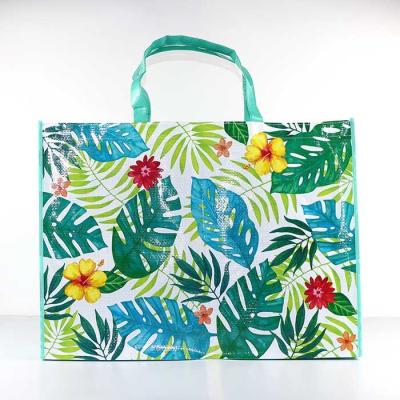 China Foldable Polypropylene 160 Gsm Laminated Shopping Bags with Heat Transfer Printing for sale