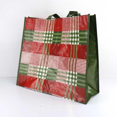 China 185gsm BOPP Laminated Woven Shopping Bag 41x39x17.5cm Recyclable Eco Friendly for sale