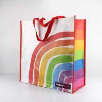 China Custom CMYK Gravure Print PP Woven Bags 120gsm Shrink Resistant Shopping Bags for sale
