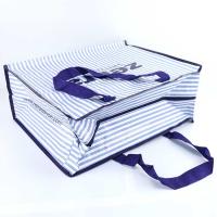 China UV Coating Polypropylene Woven Bags 200gsm Laminated Grocery Shopping Bags 70x50x21cm for sale