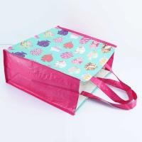 China Custom Polypropylene Woven Bags 130gsm Laminated Anti Pull Shopping Bag 45x40x20cm for sale