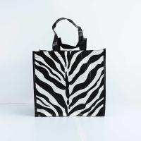 China Full Color Laminated PP Woven Shopping Bag 110gsm Recycled Polypropylene Shoes Bag for sale