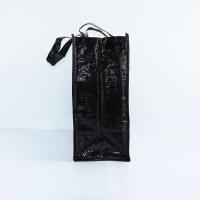 China Full Color Laminated PP Woven Shopping Bag 110gsm Recycled Polypropylene Shoes Bag for sale